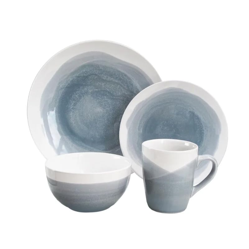 SCTOU 16 Pieces Dinnerware Set Dinner Plates Ceramic Plates
