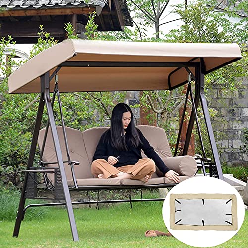 Swing Canopy Replacement Cover, 75×47×7/9 in Waterproof Windproof Anti-UV Heavy Oxford Cloth Patio Garden Swing Canopy Replacement Top Cover (red)