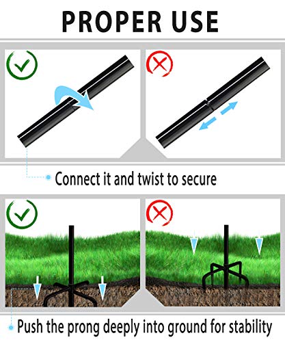 Artigarden Outdoor Shepherd Hooks 76 inch Tall for Bird Feeder (2 Packs), Adjustable Metal Garden Poles for Hanging Plants Solar Light Lantern, Bright Black