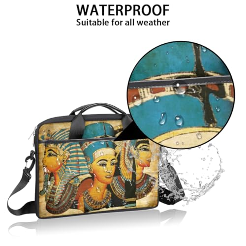 Ancient Human Laptop Computer Bag Waterproof Shoulder Messenger Bag 13-15 inch Durable Laptop Tote Bag with Shoulder Strap Handle Lightweight Crossbody Briefcase