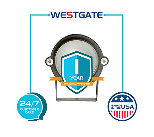 Westgate Waterproof Landscape Light LED Spotlight Adjustable Directional Security Lighting for Deck Yard Garden Pathway - Spike Stand /MR16 Bulb Included (8 Pack 4000K Natural White)