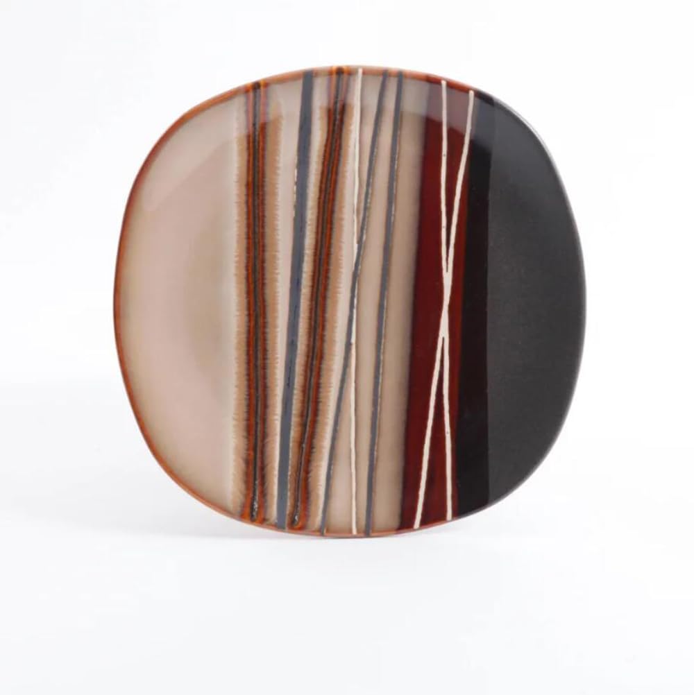 IHIPPO Dinnerware Sets Modern Ceramic Stoneware Plate Mug & Bowl Sets Kitchen Dinnerware Dinnerware Brown Set of 16 Dinner Plates Dishes Microwave and Dishwasher Safe Serive for 4 Person