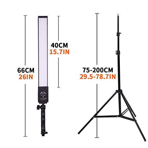 GIJUANRING 2 Packs Dimmable Bi-Color LED Video Light with Tripod Stand Bag Photography Lighting Kit for Camera Video Studio YouTube Product Photography Shooting,376 LED Beads, 3200-5500K,CRI 96+
