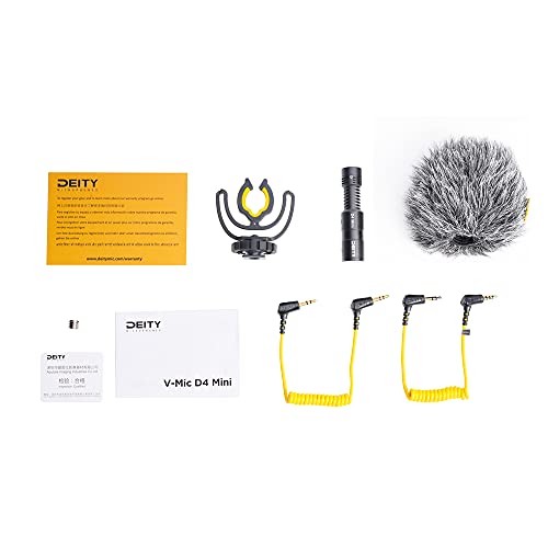 Deity V-Mic D4 Mini Microphone On-Camera Interview Mic Super Cardioid Compact Perfect for Vlog Pocket Cam DSLR Camera,Podcast, Voice Dictation,Recording YouTube, Interview, Video Conference