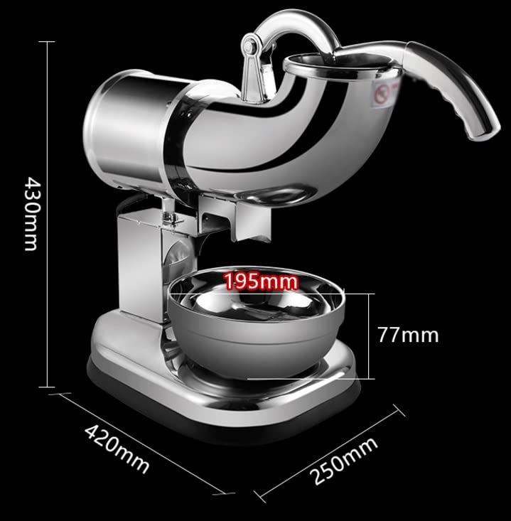 KZHFS Full Stainless Steel Ice Crushers Shavers Electric Ice Smoothies Maker Blender Machine for Coffee Bar Shop