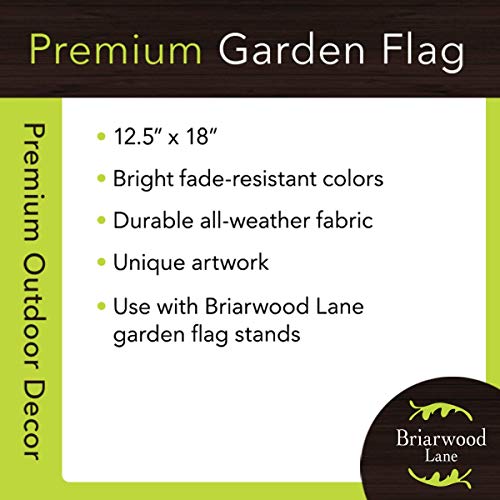 Garden Gnome Spring Garden Flag Floral 18" x 12.5" Briarwood Lane