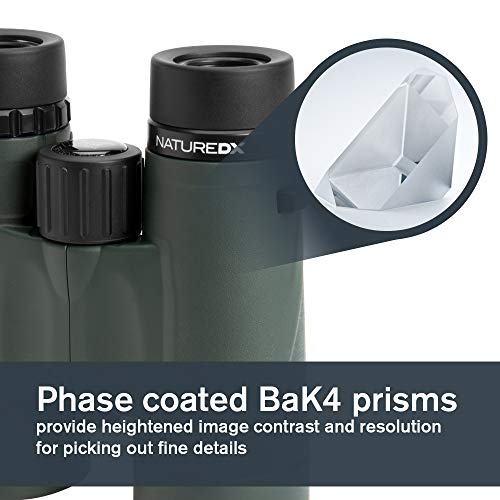 Celestron – Nature DX 8x42 Binoculars with Bonus Lens Cleaning Kit – Outdoor and Birding Binocular – Fully Multi-Coated Optics with Phase Coated Prisms – Rubber Armored – Fog & Waterproof Binoculars