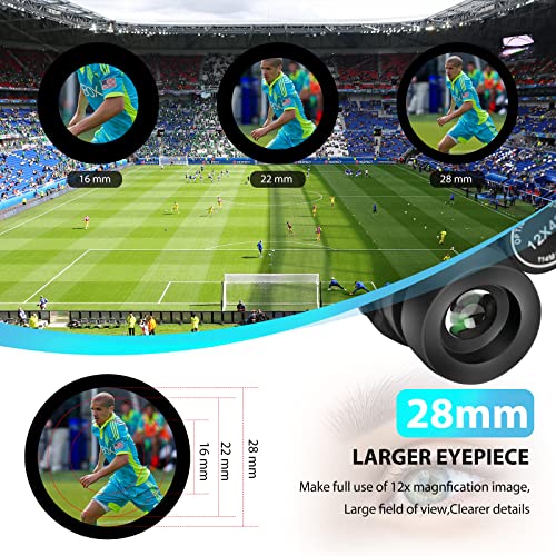 Uthlusty 12X42 Professional Binoculars for Adults with Harness Strap, HD High Powered Lightweight BAK4 Prism Binoculars for Bird Watching, Hunting, Travel, Hiking, Sports, Concerts