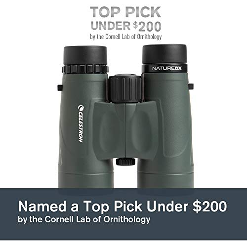 Celestron – Nature DX 8x42 Binoculars with Bonus Lens Cleaning Kit – Outdoor and Birding Binocular – Fully Multi-Coated Optics with Phase Coated Prisms – Rubber Armored – Fog & Waterproof Binoculars