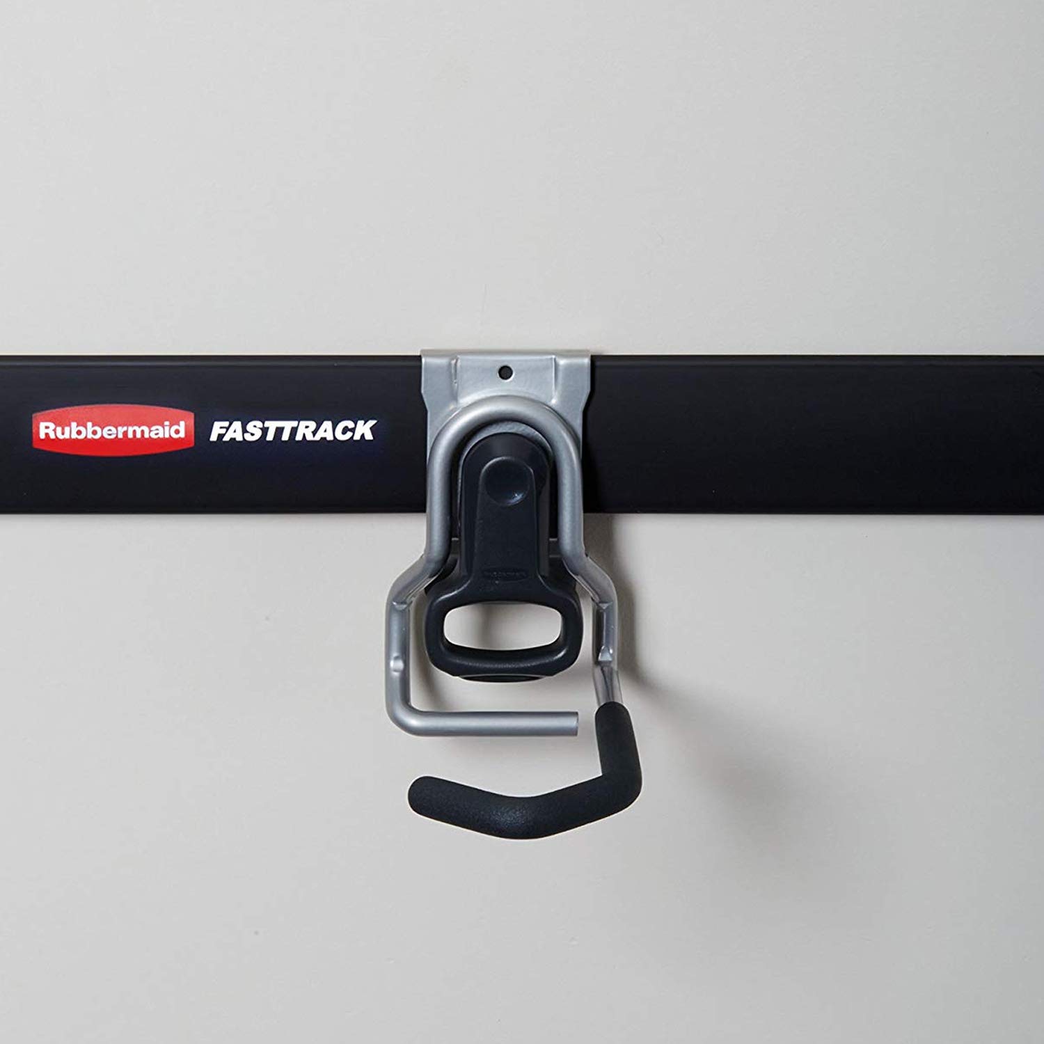 Rubbermaid FastTrack Garage Organization System, Vertical Bike Hook, Bike Storage, Holds up to 50 Pounds, Wall Mount and Heavy Duty Garage Hanger