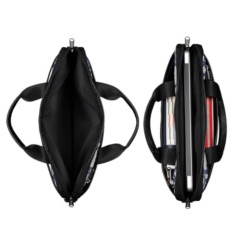 Flower Tree Print Laptop Computer Bag Waterproof Shoulder Messenger Bag 13-15 inch Durable Laptop Tote Bag with Shoulder Strap Handle Lightweight Crossbody Briefcase