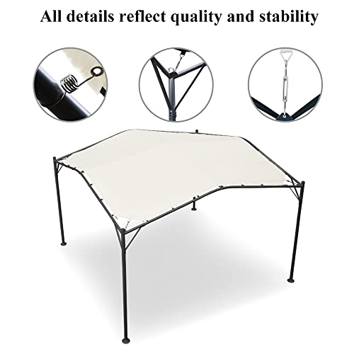 Scelto 12'x12' Outdoor Patio Gazebo Canopy Tent with Stable Iron Frame for Deck Garden Backyard, Beige
