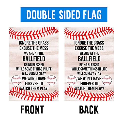 LHMUYUCQ Baseball Mom Home Decoration Garden Yard Flags Sign for Indoor and Outdoor Polyester Flag Double Sided 12 x 18 Inch