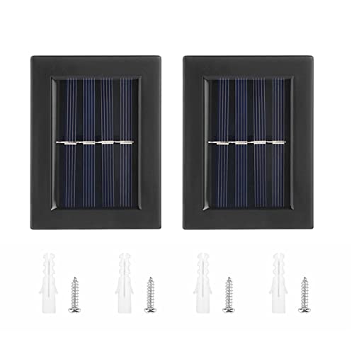 CIPACHO Solar Deck Lights,Outdoor Garden Wall Light up and Down Lamp,2 Pack LED Solar Fence Lights,Patio Decor for Post Yard Porch and Driveway,Waterproof. (Colour)