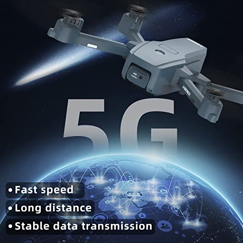 X15 Drone with Camera for Adults 4K, Foldable FPV Drones, RC Quadcopter Multirotors with 5G Transmission, Electronically Camera, One Key Start, Altitude Hold, 3D Flip, Custom Route, 2 Batteries