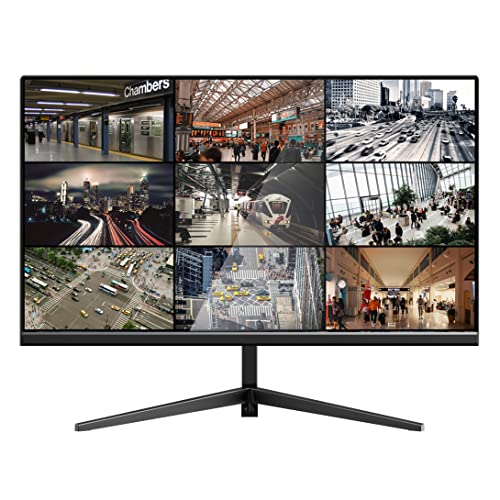 22 Inch 1080P Thin LED Monitor with HDMI VGA Built in Speaker Compatible with CCTV Security DVR NVR