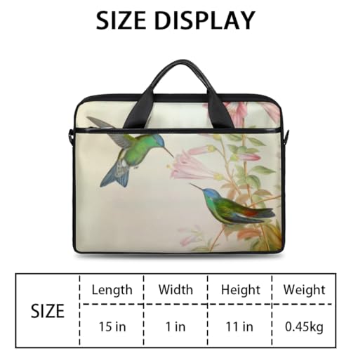 Animals Birds Laptop Computer Bag Waterproof Shoulder Messenger Bag 13-15 inch Durable Laptop Tote Bag with Shoulder Strap Handle Lightweight Crossbody Briefcase