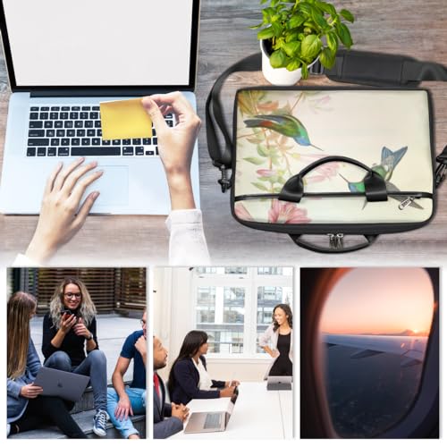 Animals Birds Laptop Computer Bag Waterproof Shoulder Messenger Bag 13-15 inch Durable Laptop Tote Bag with Shoulder Strap Handle Lightweight Crossbody Briefcase