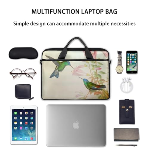 Animals Birds Laptop Computer Bag Waterproof Shoulder Messenger Bag 13-15 inch Durable Laptop Tote Bag with Shoulder Strap Handle Lightweight Crossbody Briefcase