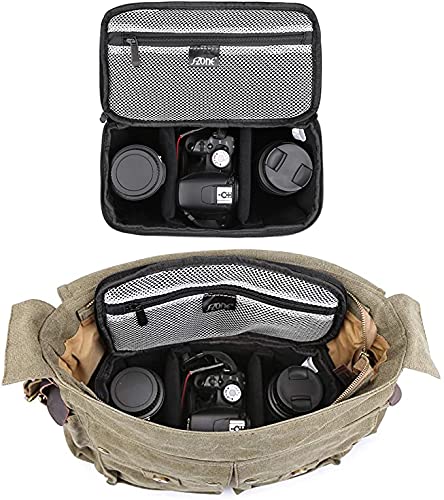 S-ZONE Water Resistant Camera Insert Bag with Sleeve Camera Case Upgraded Version 2.0