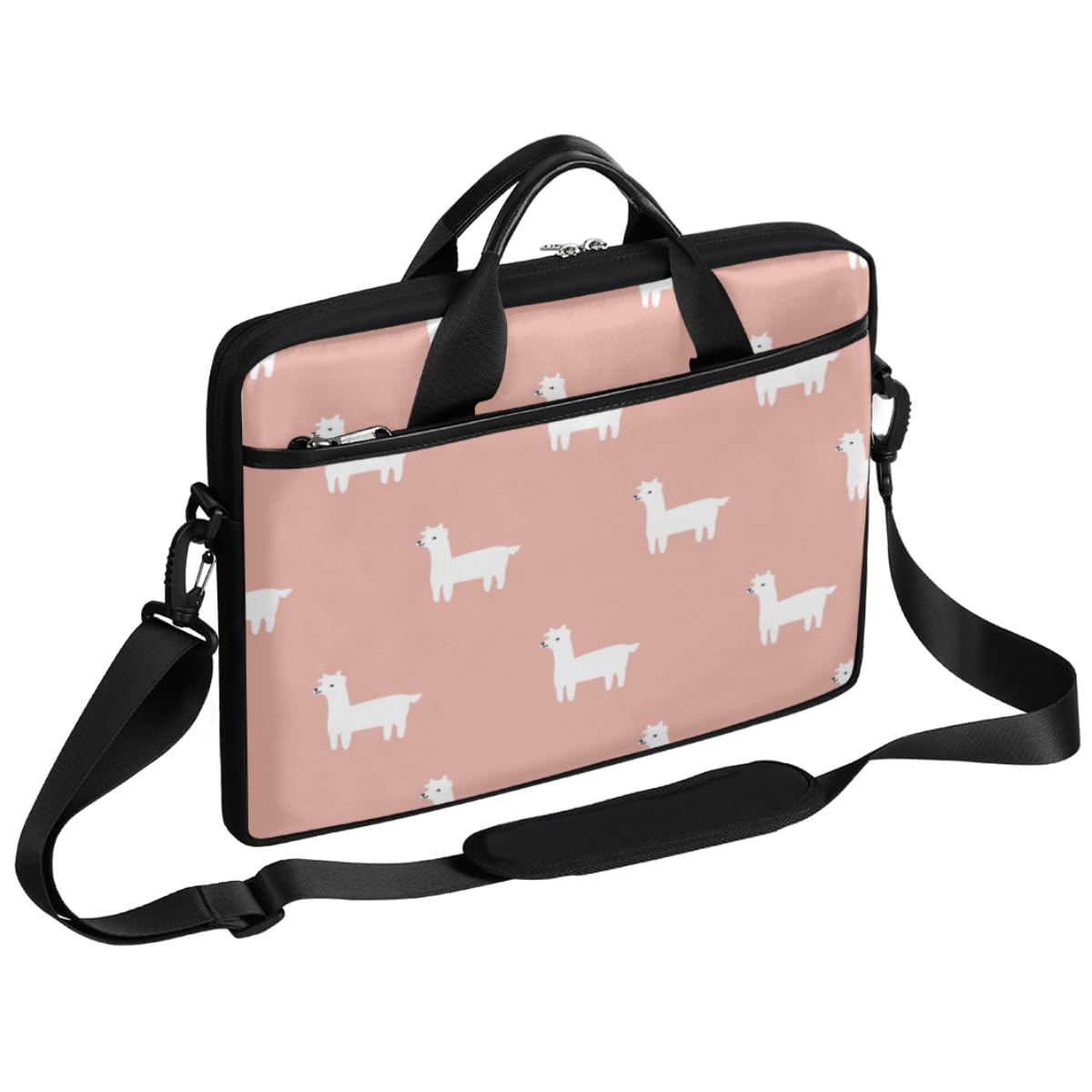 Alpacas Laptop Computer Bag Waterproof Shoulder Messenger Bag 13-15 inch Durable Laptop Tote Bag with Shoulder Strap Handle Lightweight Crossbody Briefcase