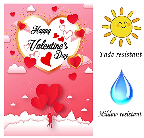 Valentine Flag, Double Sided Valentine's Day Flag Love Combination Valentine Garden Flag 12 x 18 Inch Valentine House Flags for Valentine's Day Decoration