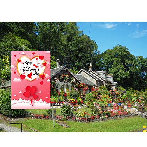 Valentine Flag, Double Sided Valentine's Day Flag Love Combination Valentine Garden Flag 12 x 18 Inch Valentine House Flags for Valentine's Day Decoration