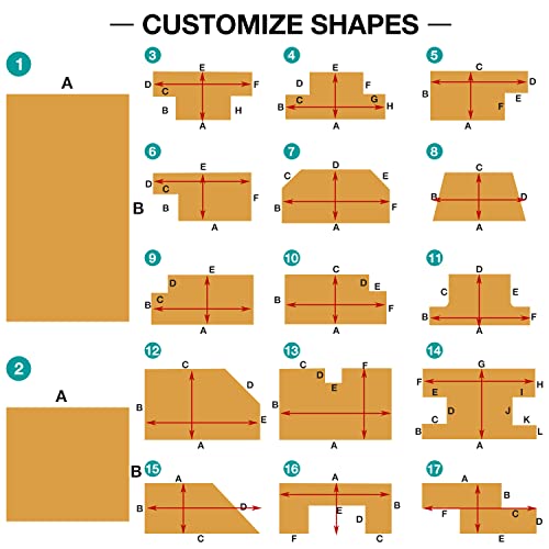 PHUSTJKL Custom Size 30 Colors Bench Cushion, 4 in Thick Upholstery Foam Bay Window Seat Cushion Washable Removable Cover Non Slip Kitchen Dining Cushion Patio Swing Seating Cushion Garden Bench