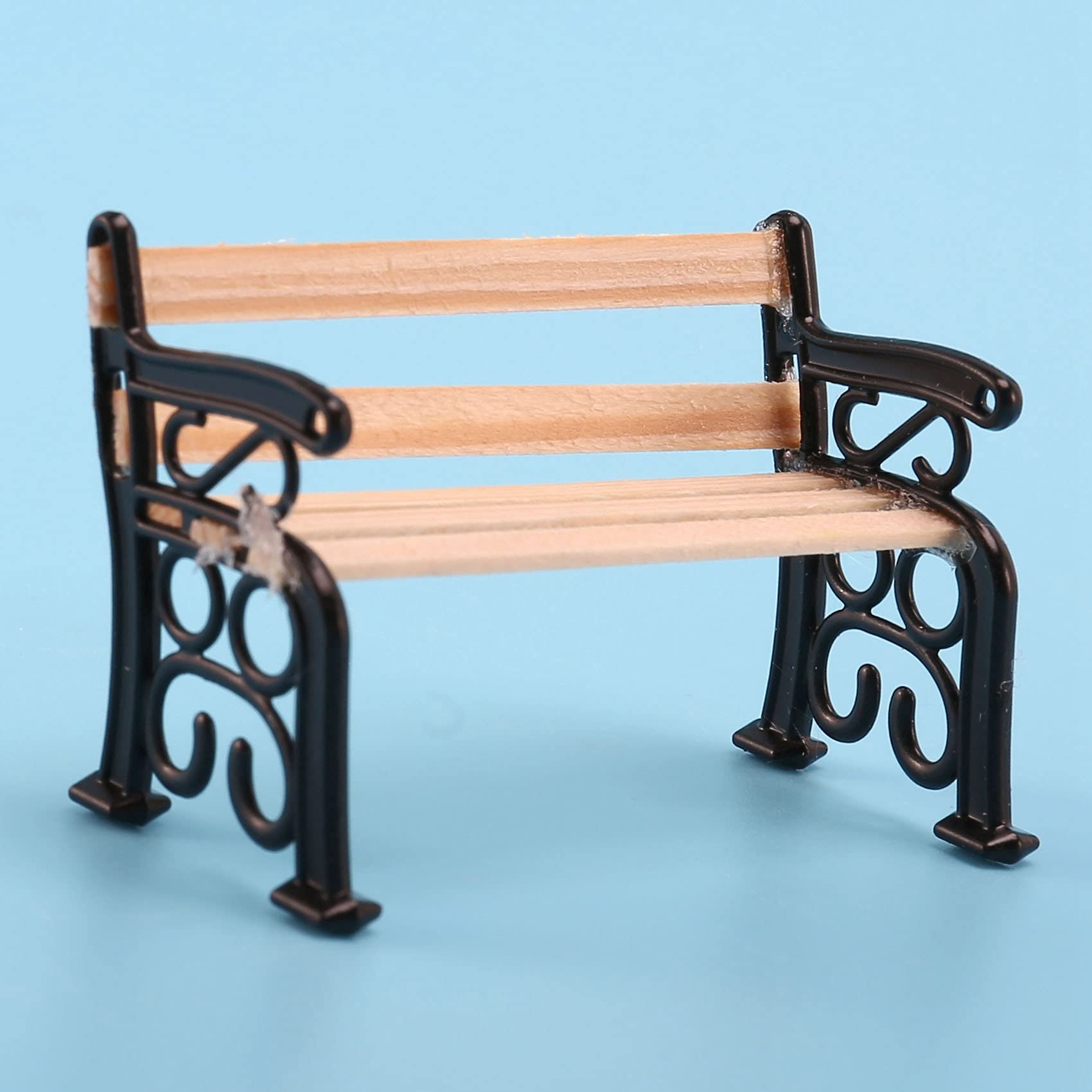 Xiaoxin 1/24 Miniature Patio Furniture Park Bench