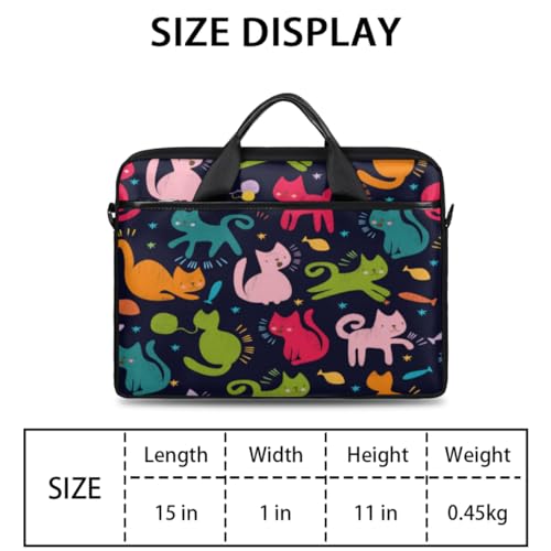 Warm Cats Laptop Computer Bag Waterproof Shoulder Messenger Bag 13-15 inch Durable Laptop Tote Bag with Shoulder Strap Handle Lightweight Crossbody Briefcase