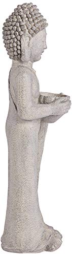 John Timberland Standing Buddha Asian Outdoor Statue 32" High Sculpture for Yard Garden Patio Deck Home Entryway Hallway