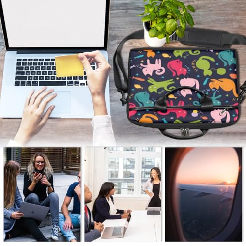 Warm Cats Laptop Computer Bag Waterproof Shoulder Messenger Bag 13-15 inch Durable Laptop Tote Bag with Shoulder Strap Handle Lightweight Crossbody Briefcase