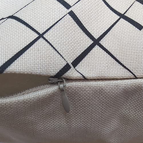 Outdoor Throw Pillow Covers 18x18 Waterproof Farmhouse Boho Spring Summer White Beige Black Patio Decorative Linen Square Modern Floral Line Geometry Stripe Courtyard Garden Sofa Chair Couch set of 4