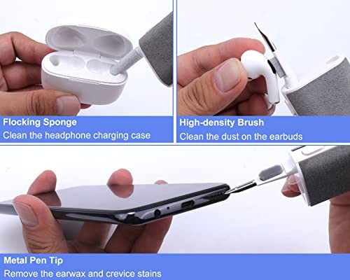 XANGNIER Cleaner Kit for Airpods Pro,5 in 1 Multi-Function Earbuds Cleaning Tools, Cleaning Pen with Soft Brush for iPhone Charging Port,Phone Speaker,Earpods,Headphone,Earphone,iPod Case