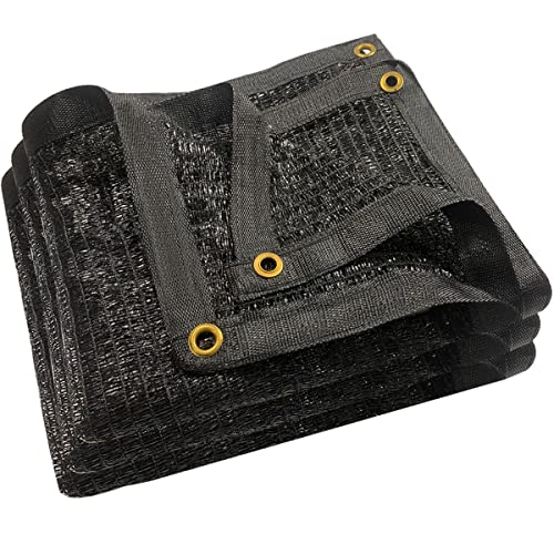 Dafoecheer 70% 10ftx10ft Black Shade Cloth Taped Edge with Grommets Sunblock Garden Mesh UV Resistant Net for Outdoor Plant Greenhouse Flowers