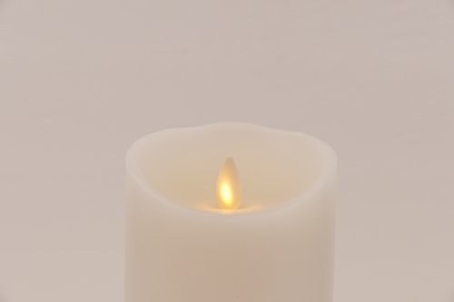 Raz Imports Push Flame Ivory Pillar Candles with Remote, Set of 3|2C - Flameless Lighting Accent and Decorative Light Source - Flickering Scented Candles for Garden, Patio, Bathroom and Living Room