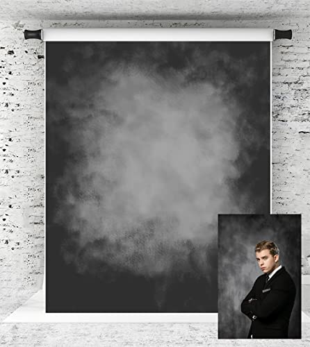 Kate 5ft(W) x7ft(H) Grey Abstract Photography Backdrop Texture Microfiber Old Master Backdrop Professional Head Shot Gray Portrait Photo Background