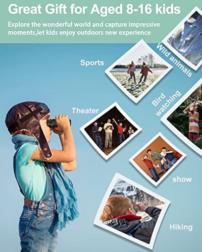 Compact Binoculars for Kids and Adults, 10X25 High Power Binoculars with Low Light Vision, Easy Focus Binoculars for Bird Watching,Hunting,Travel,Outdoors