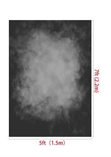 Kate 5ft(W) x7ft(H) Grey Abstract Photography Backdrop Texture Microfiber Old Master Backdrop Professional Head Shot Gray Portrait Photo Background