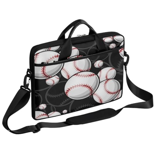 Baseball Laptop Computer Bag Waterproof Shoulder Messenger Bag 13-15 inch Durable Laptop Tote Bag with Shoulder Strap Handle Lightweight Crossbody Briefcase
