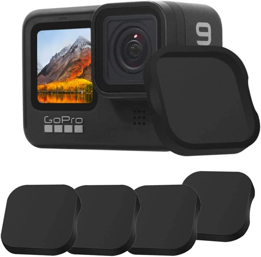 VIZEMO 4 Pieces Lens Cap for GoPro Hero11Mini/11/10/9 Hero Black Protective Silicone Cover Accessories (for Gopro 9/10/11 Hero)