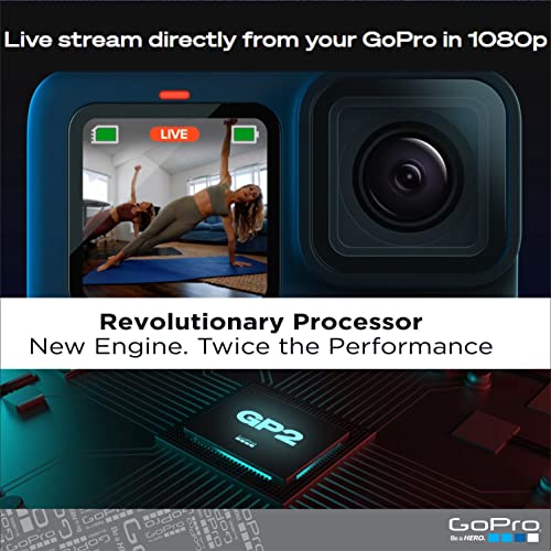 GoPro HERO10 Black- E-Commerce Packaging - Waterproof Action Camera with Front LCD & Touch Rear Screens, 5.3K60 Ultra HD Video
