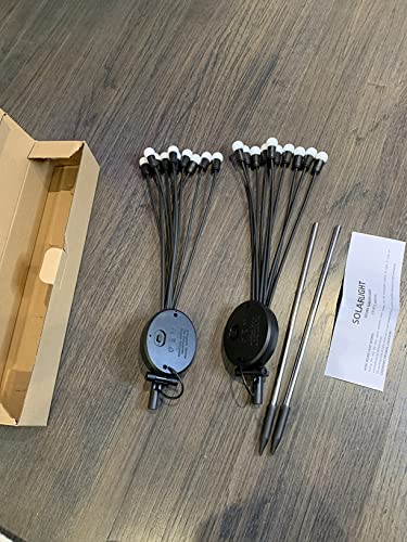Merkia Solar Powered Garden Firefly Lights, New Upgraded 16LED Swaying Solar Lights Waterproof, Two Luminous Modes Solar Outdoor Lights, Yard Patio Pathway Decoration