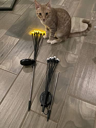 Merkia Solar Powered Garden Firefly Lights, New Upgraded 16LED Swaying Solar Lights Waterproof, Two Luminous Modes Solar Outdoor Lights, Yard Patio Pathway Decoration