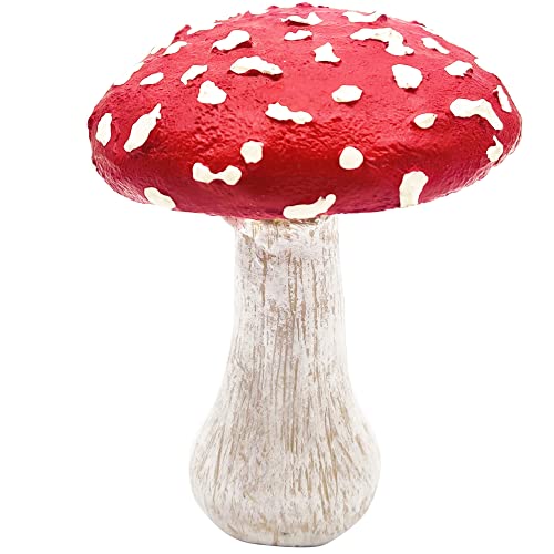 HOWFIELD Mushroom Decor Outdoor Garden Statue - Resin Miniature Figurines Fairy Garden Accessories Decor Lawn Ornaments