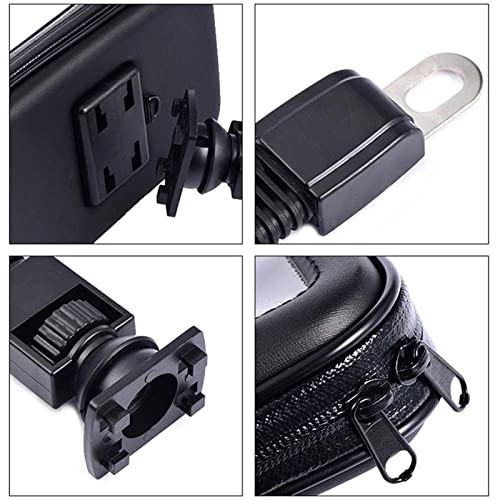 ICOBES Mobile Phone Stand Motorcycle Telephone Holder Support Bicycle Rear View Mirror Stand Mount Waterproof Scooter Motorbike Phone Bag for