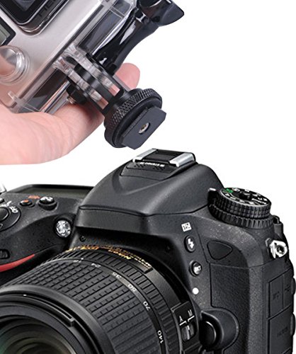 Smatree Full Aluminum Tripod Screw to DSLR Camera Flash Cold Shoe Mount Adapter Compatible for GoPro 11/10/MAX/9/8/7/6/5/4/3+/3,GOPRO Hero 2018/DJI OSMO Action Camera