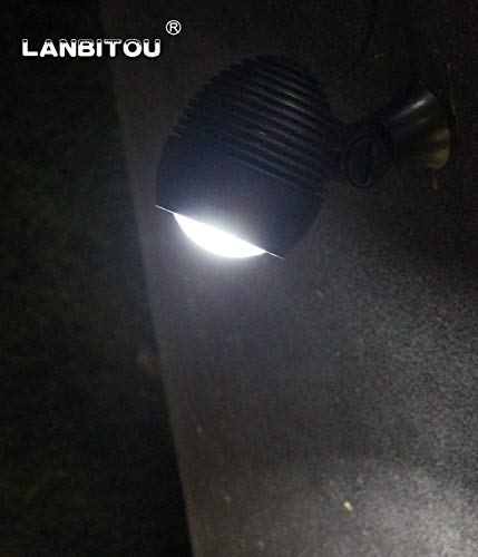 LANBITOU Solar Spotlights Outdoor,Waterproof Solar Landscape Spot Lighting for Flag Yard Wall Garden Pathway Trees Patio - White