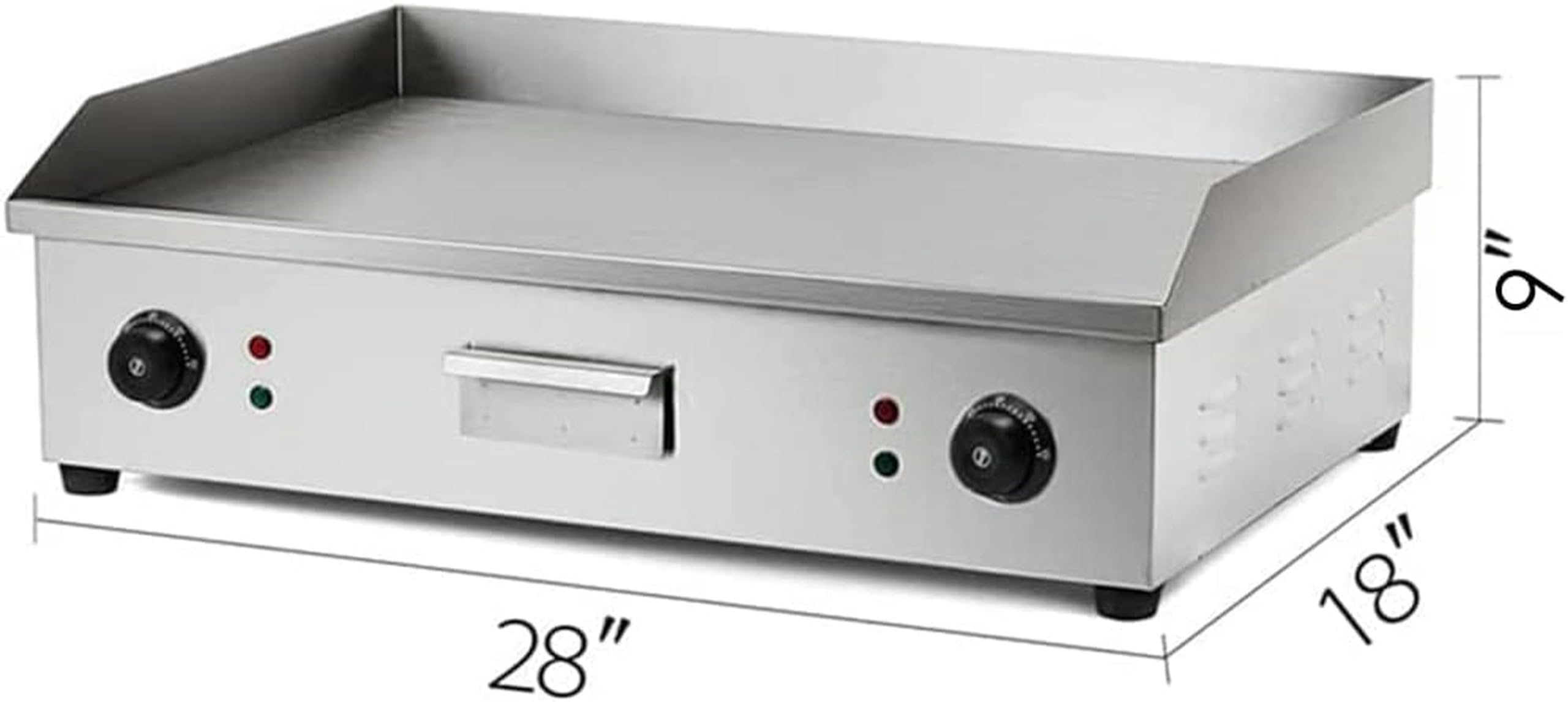 Commercial Electric Frying Pan, Flat Pan Steak Fried Rice Teppanyaki, with 50-300 ℃ Adjustable Thermostatic Control, Used in Kitchen And Dining Room