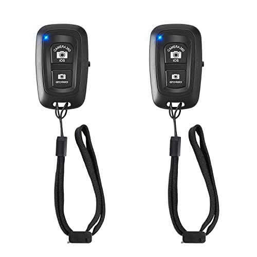 Cellphone Clicker, Camera Remote Control(2 Pack) for Photos & Videos, Wireless Camera Remote Shutter Compatible with iPhone/Android Phone/iPad/Tablets with Adjustable Wrist Strap